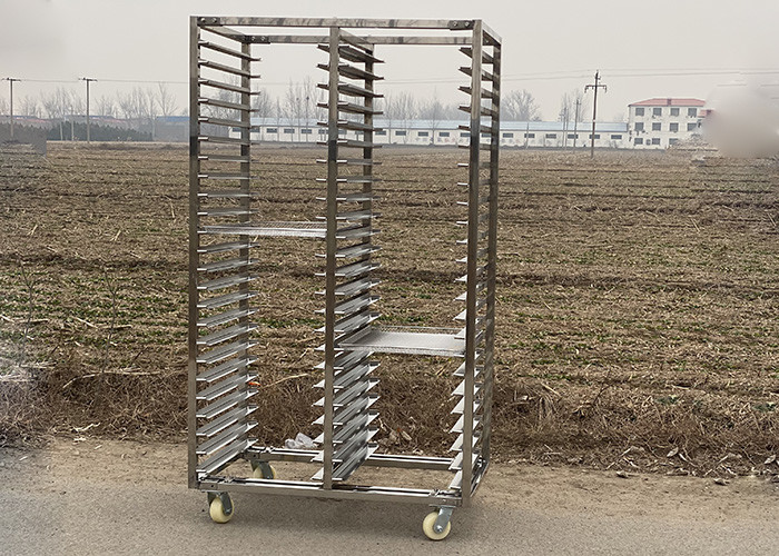 Bread Bakery Stainless Steel Cooling Rack Trolley for Rotary Oven